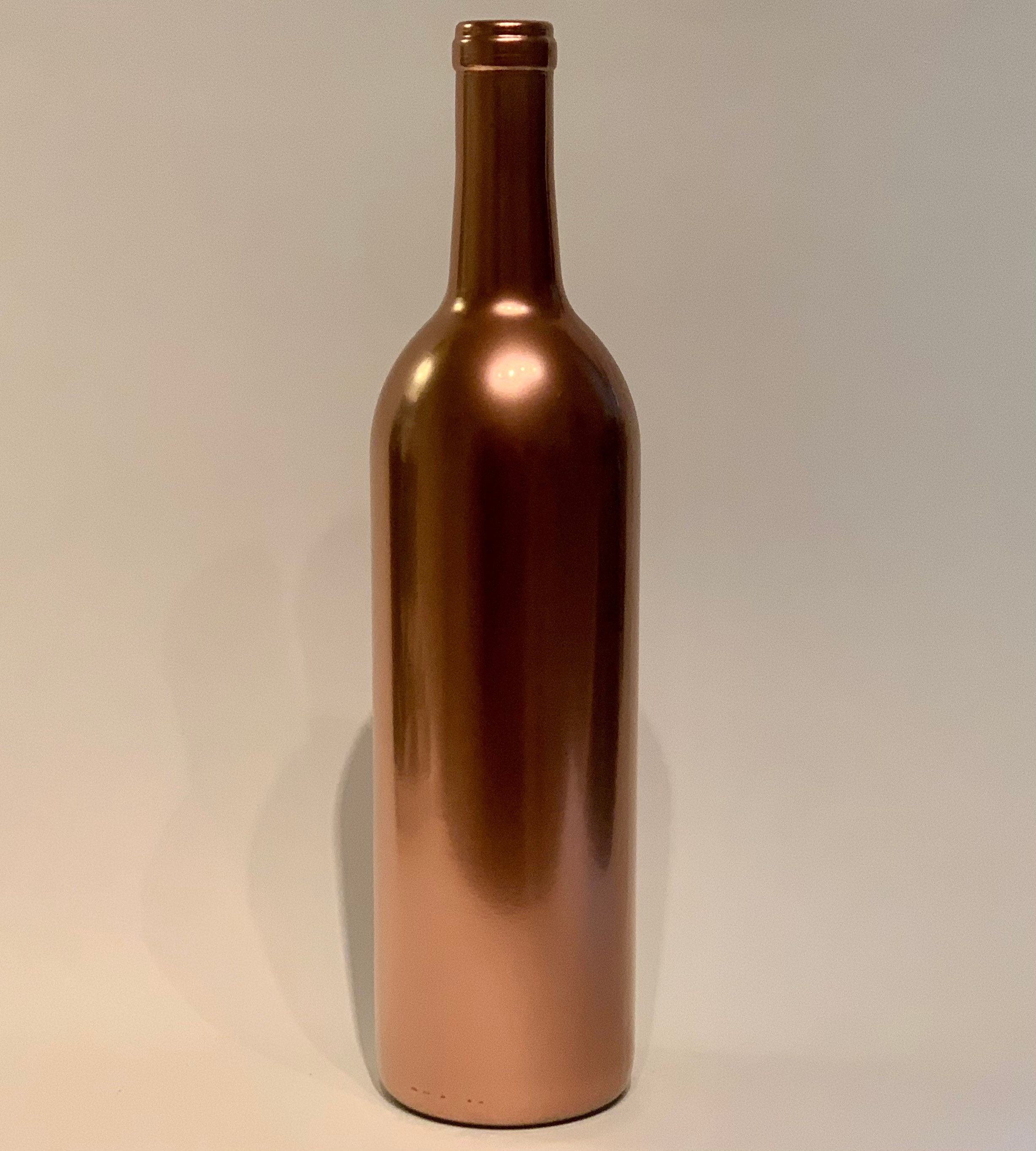 Metallic Copper Wine Bottle Centerpieces Bronze Wine Bottle Decor Wine ...