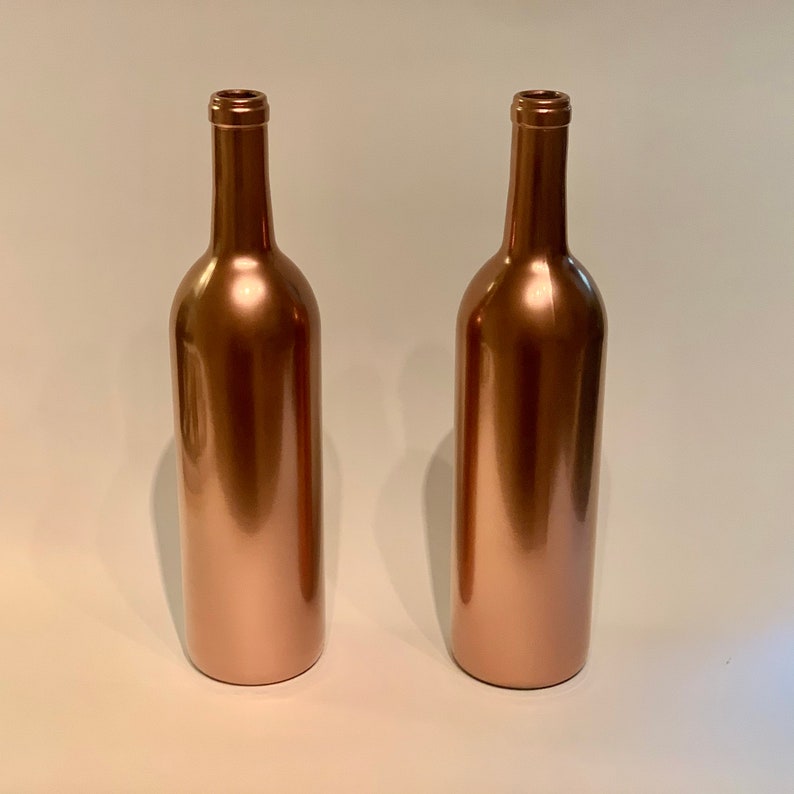 Metallic Copper Wine Bottle Centerpieces Bronze Wine Bottle Decor Wine ...