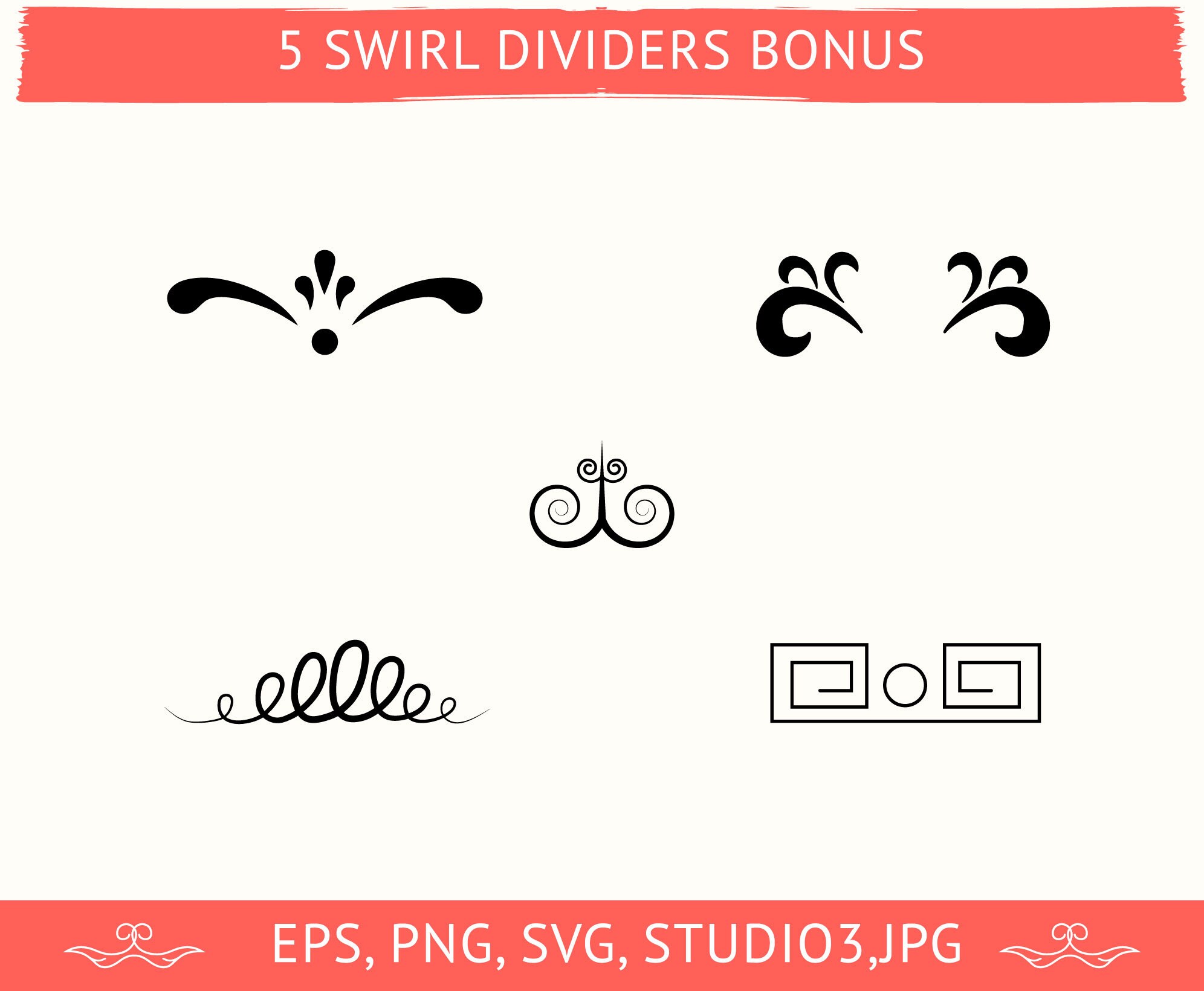 Text square frames svg png dxf studio3 eps. Hand drawn | Etsy