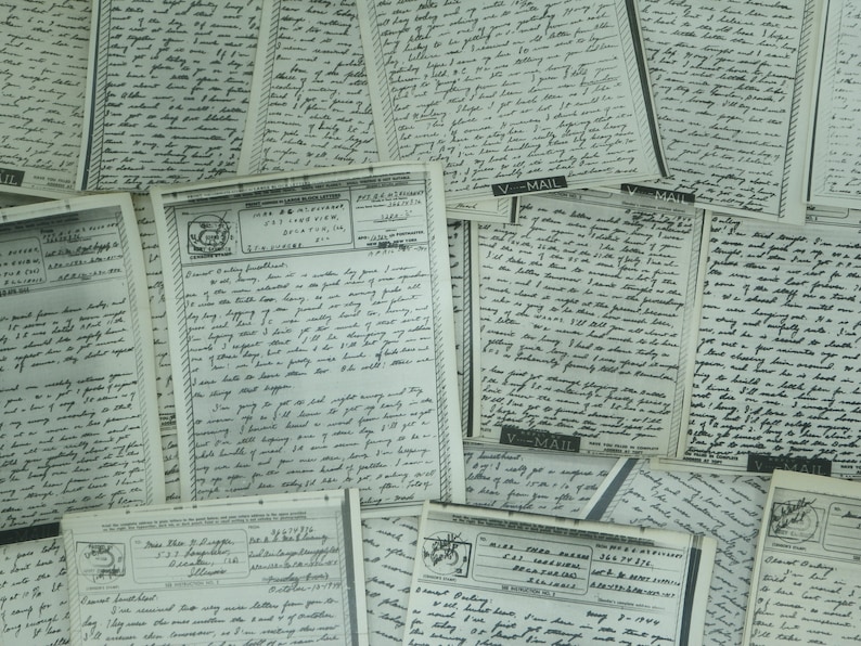WWII V-mail Letters Lot Bundle Military Army Soldier APO Covers Vmail ...