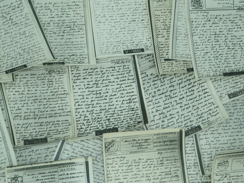 WWII V-mail Letters Lot Bundle Military Army Soldier APO Covers Vmail ...
