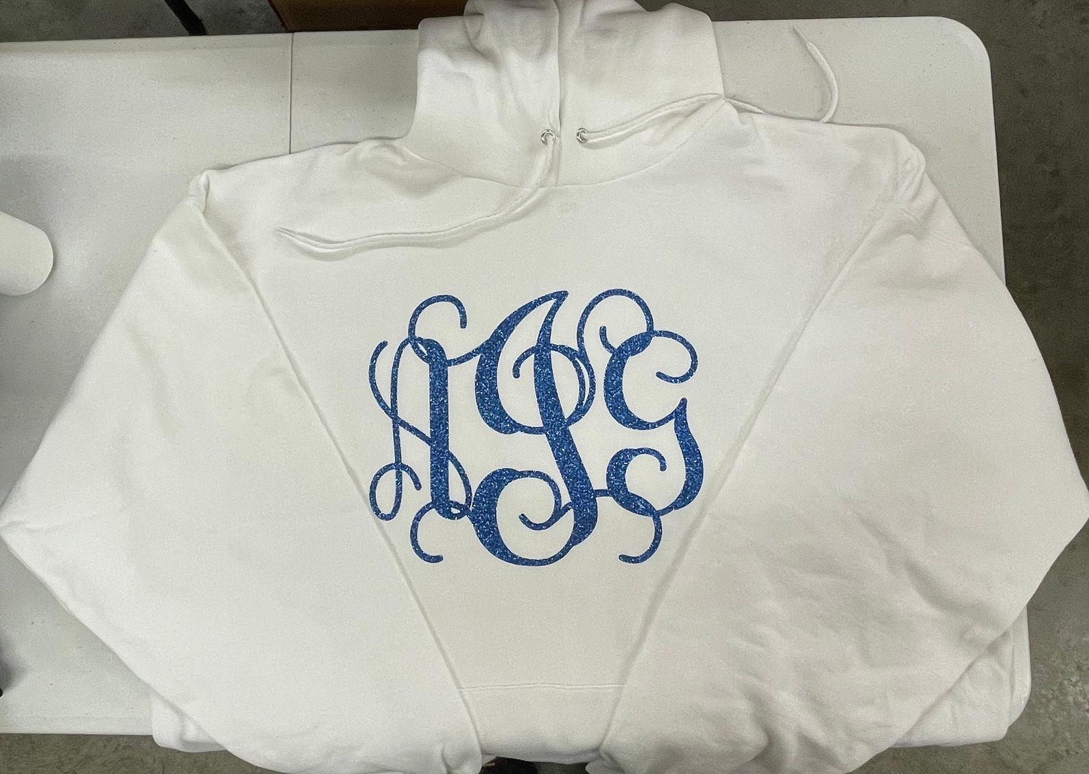 Glitter Monogrammed Hoodie / Monogrammed Hoodie / Hoodie With - Etsy