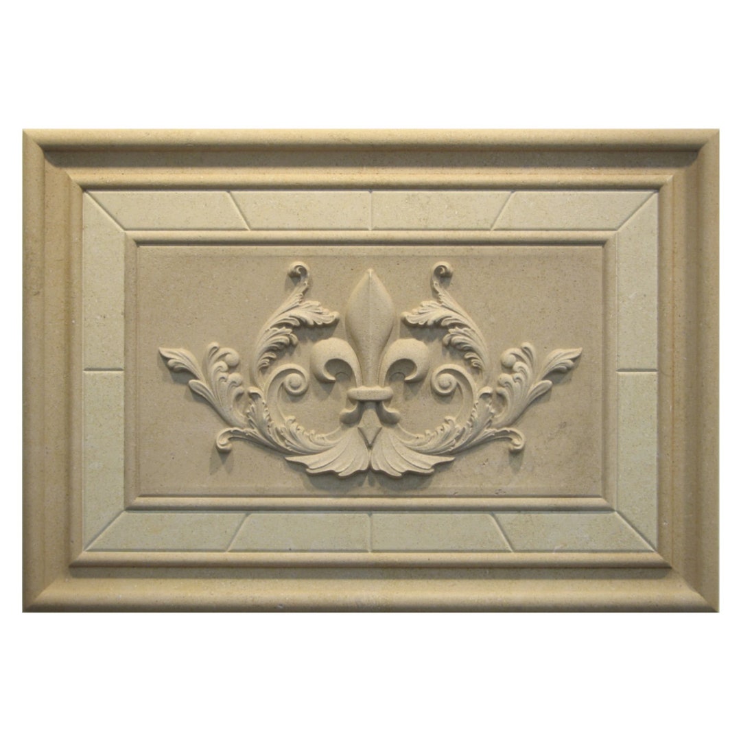 Classic Relief Carved Limestone Custom Decorative Backsplash Tile 16 ...