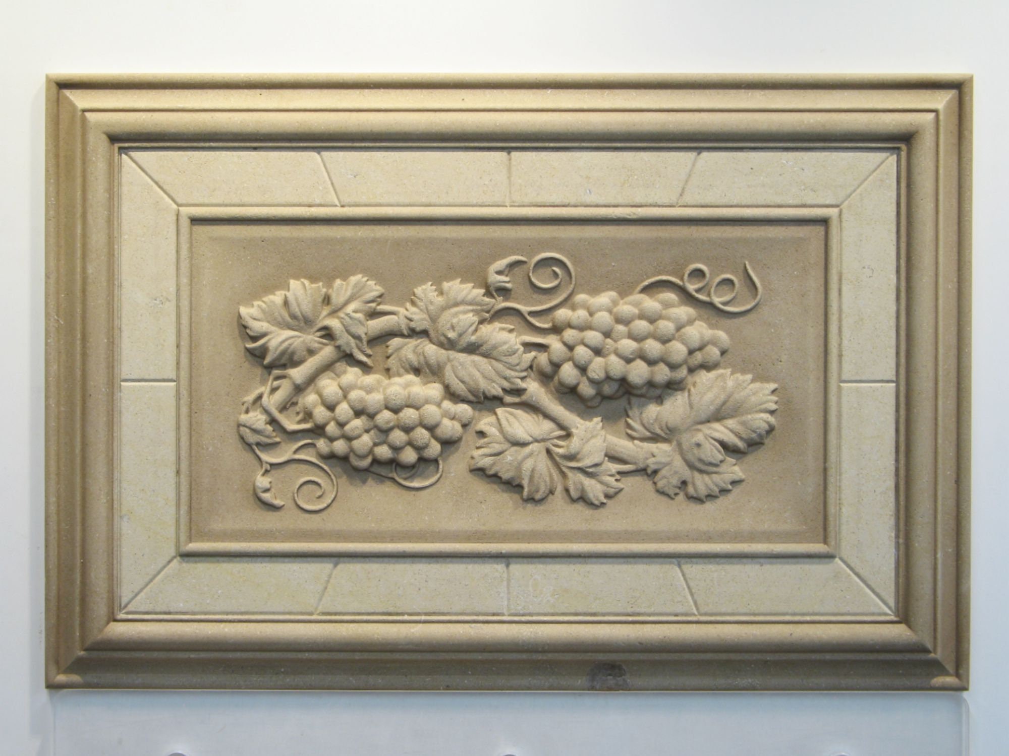 Relief Carved Grape Limestone Backsplash 16" X 24" Tile Insert - Etsy