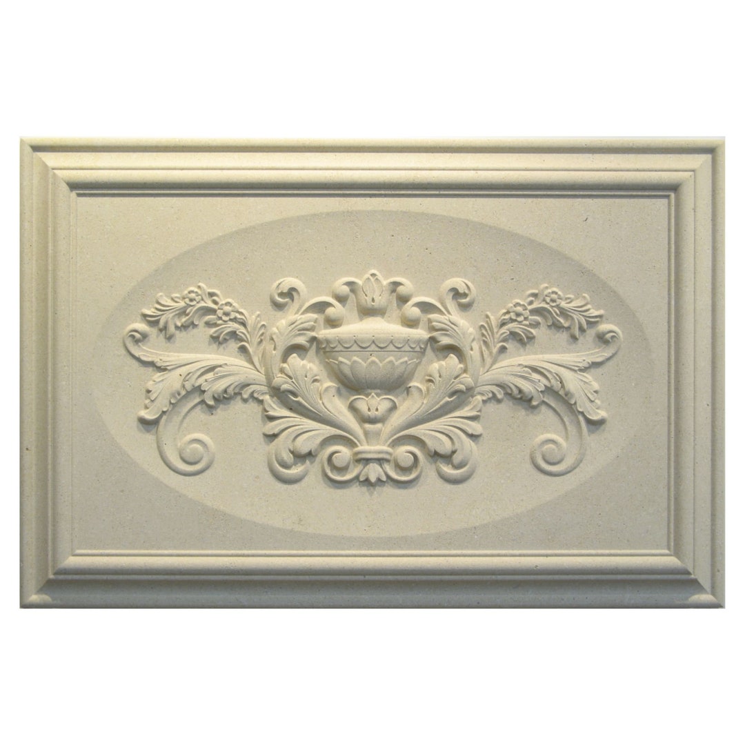 Classic Relief Carved Limestone Custom Decorative Backsplash Tile 16 ...
