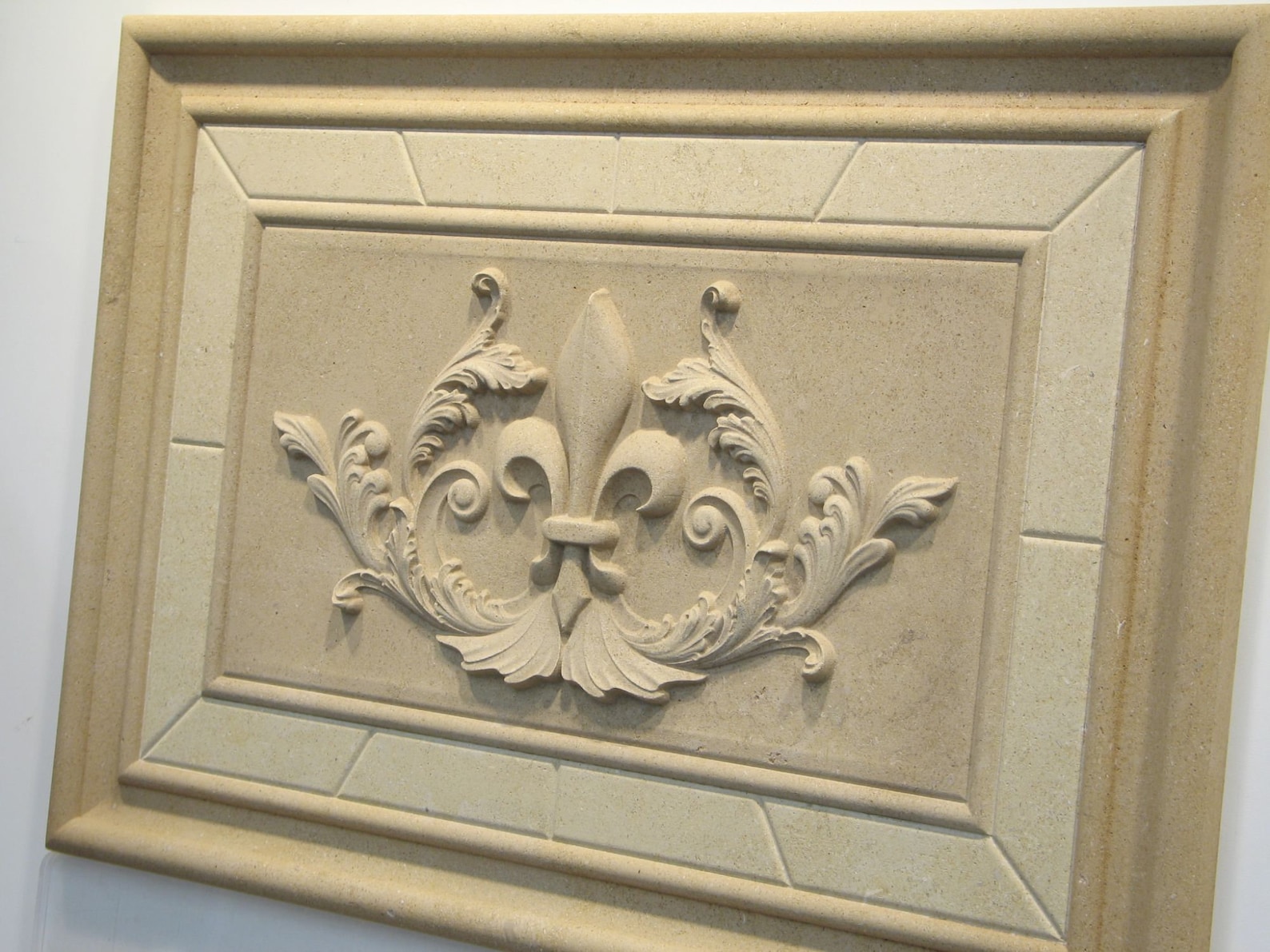 Classic Relief Carved Limestone Custom Decorative Backsplash Tile 16 ...