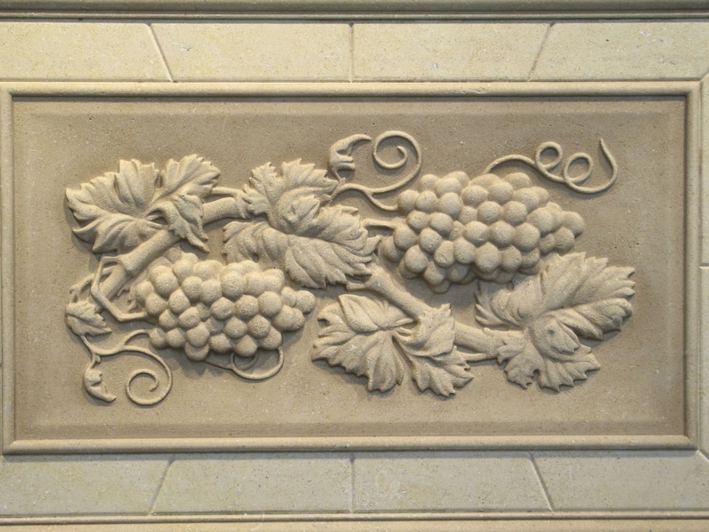 Relief Carved Grape Limestone Backsplash 16 X 24 - Etsy
