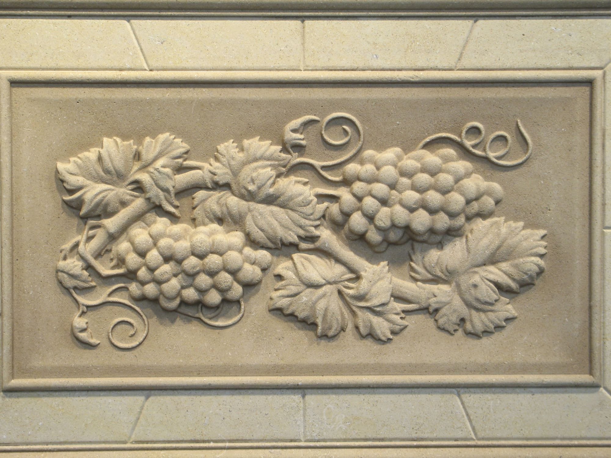 Relief Carved Grape Limestone Backsplash 16" X 24" Tile Insert - Etsy