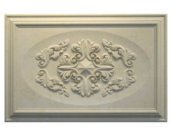 Classic Relief Carved Limestone Custom Decorative Backsplash Tile 16x24 ...