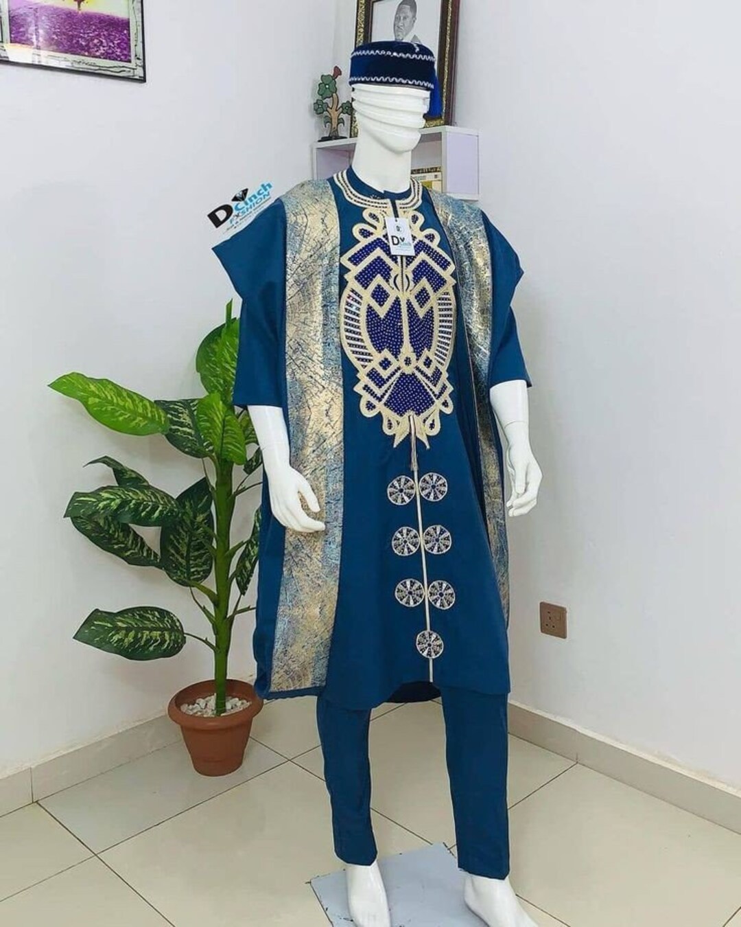 Agbada Agbada for Men African Wedding Suit Navy Blue - Etsy