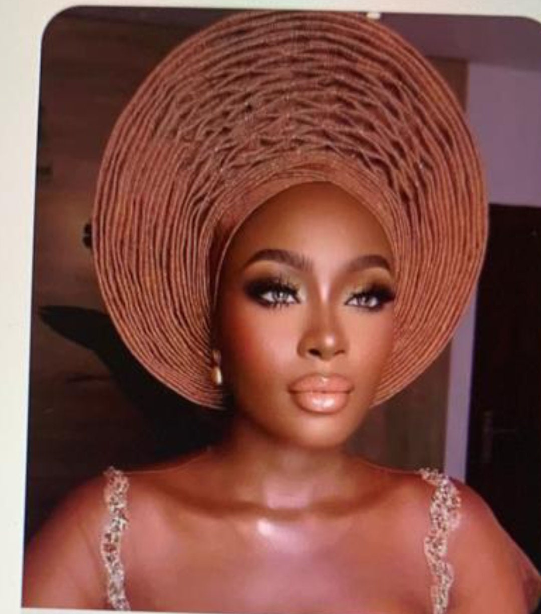 African Gele Ofi for Women, Nigerian Traditional Bridal Aso Oke Hats ...