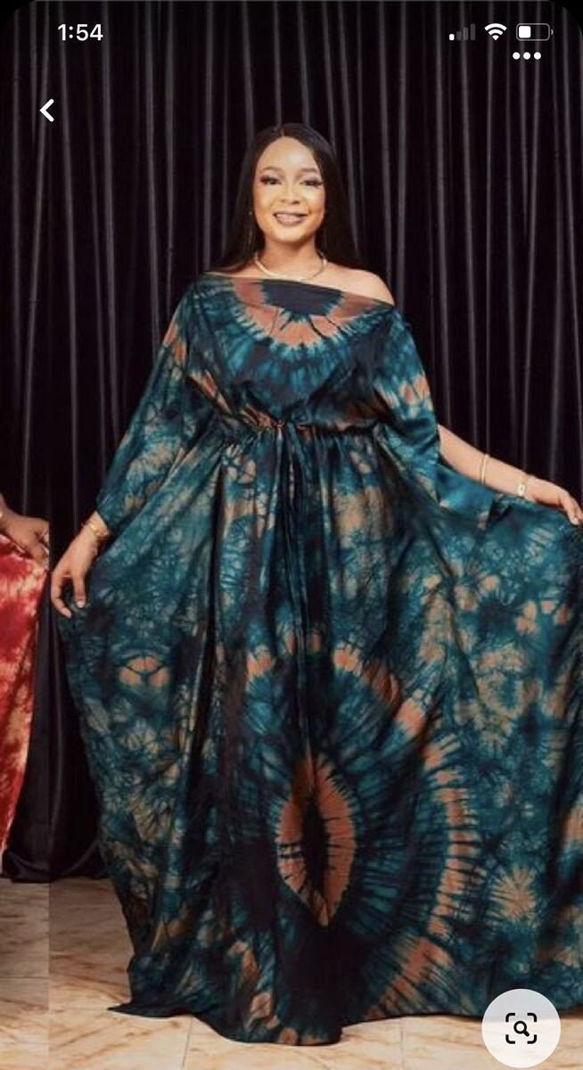 Adire Gown Styles, Adire Styles for Women, Adire Kaftan Styles, Adire ...