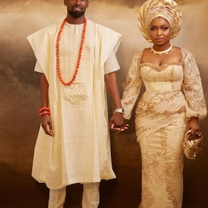 Agbada Ofi African Mens Clothings, Wedding Attire Suits Aso Oke Ebi ...