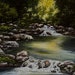 Forest Water Flow, Oil Painting on Canvas, Oil Painting Landscape ...