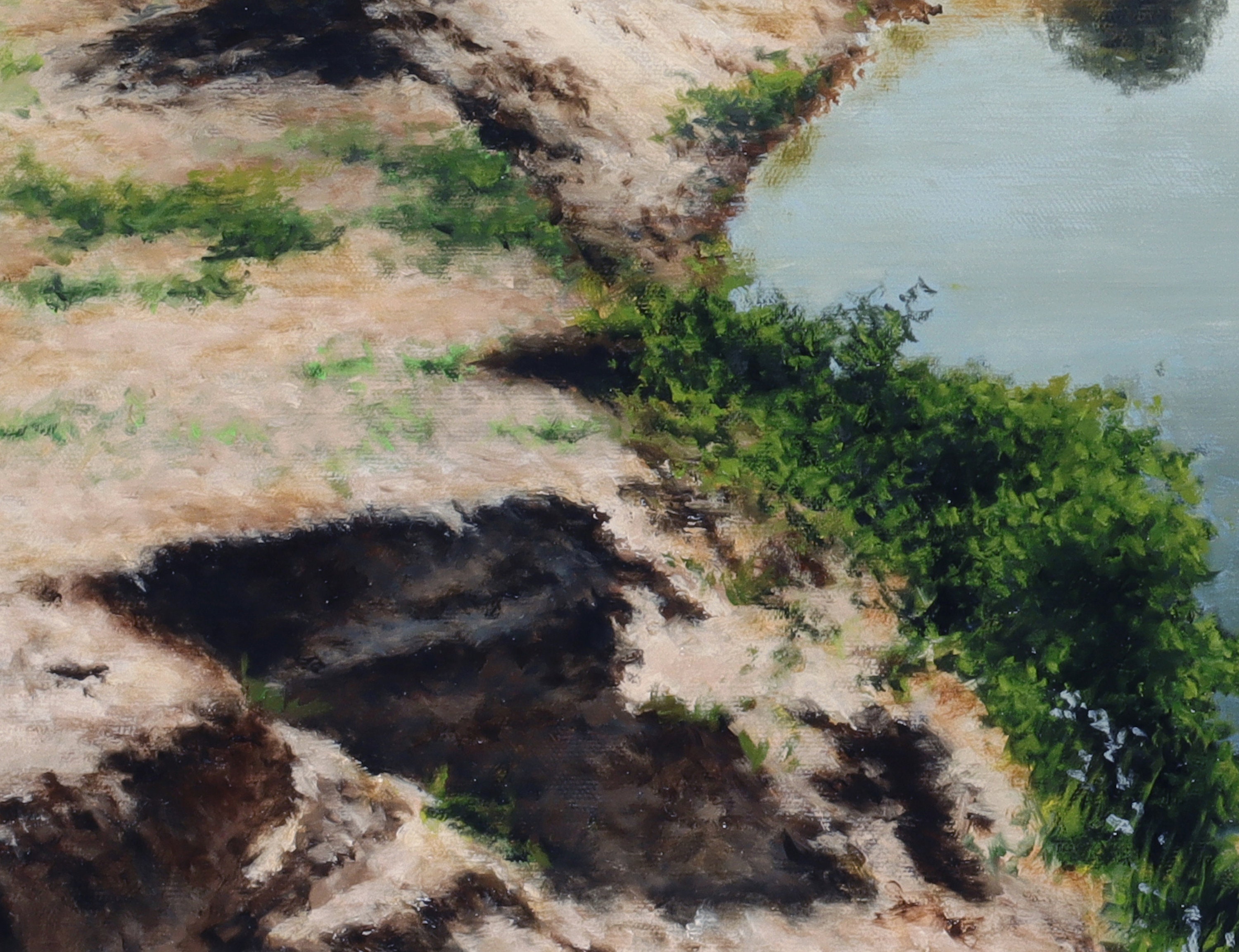 Two Banks, Classic Realism, Landscape, Scenery, Sun, River, Oil ...