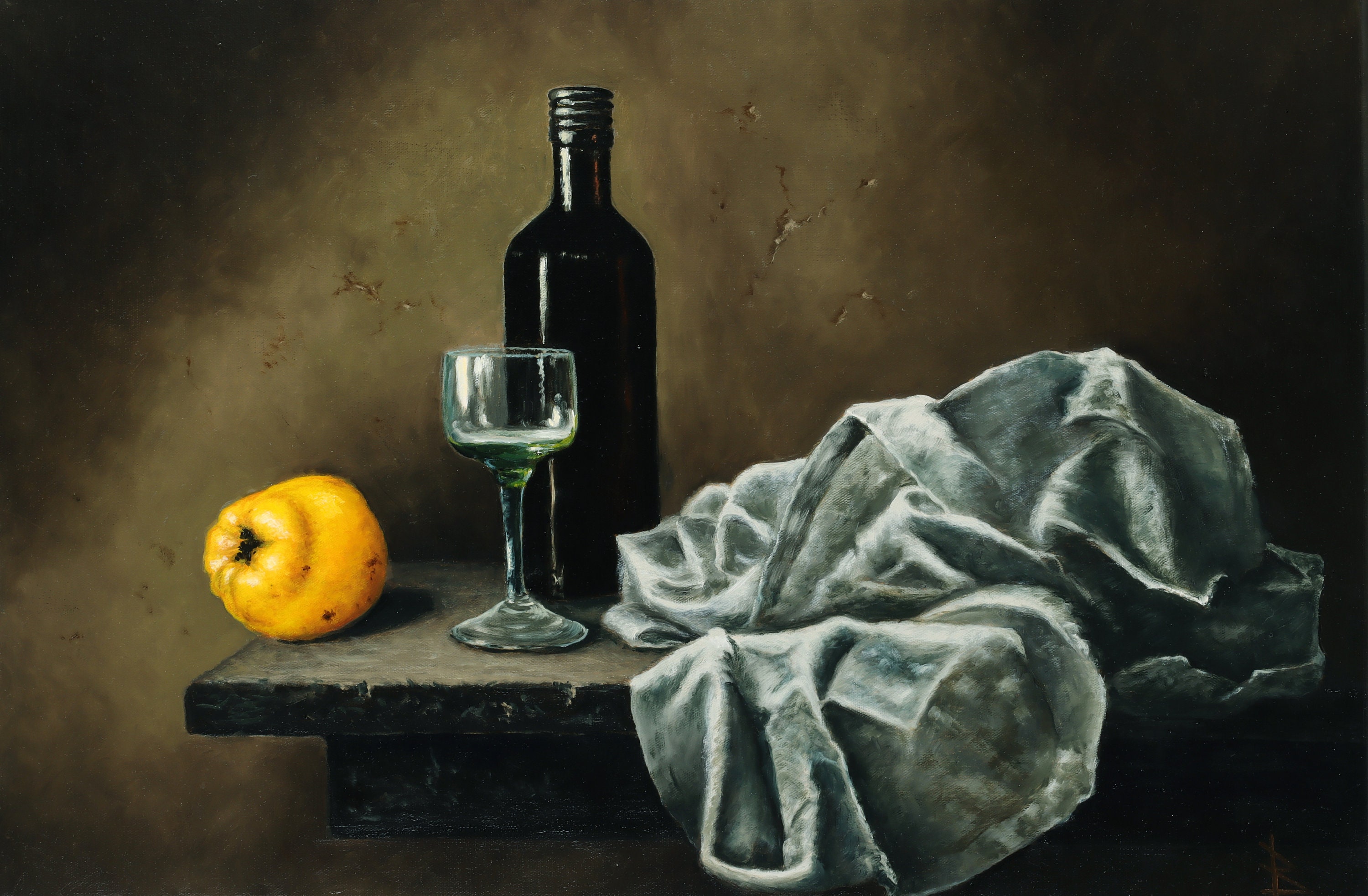 Still Life With Fabric, Contemporary Academic Realism, Oil Painting ...