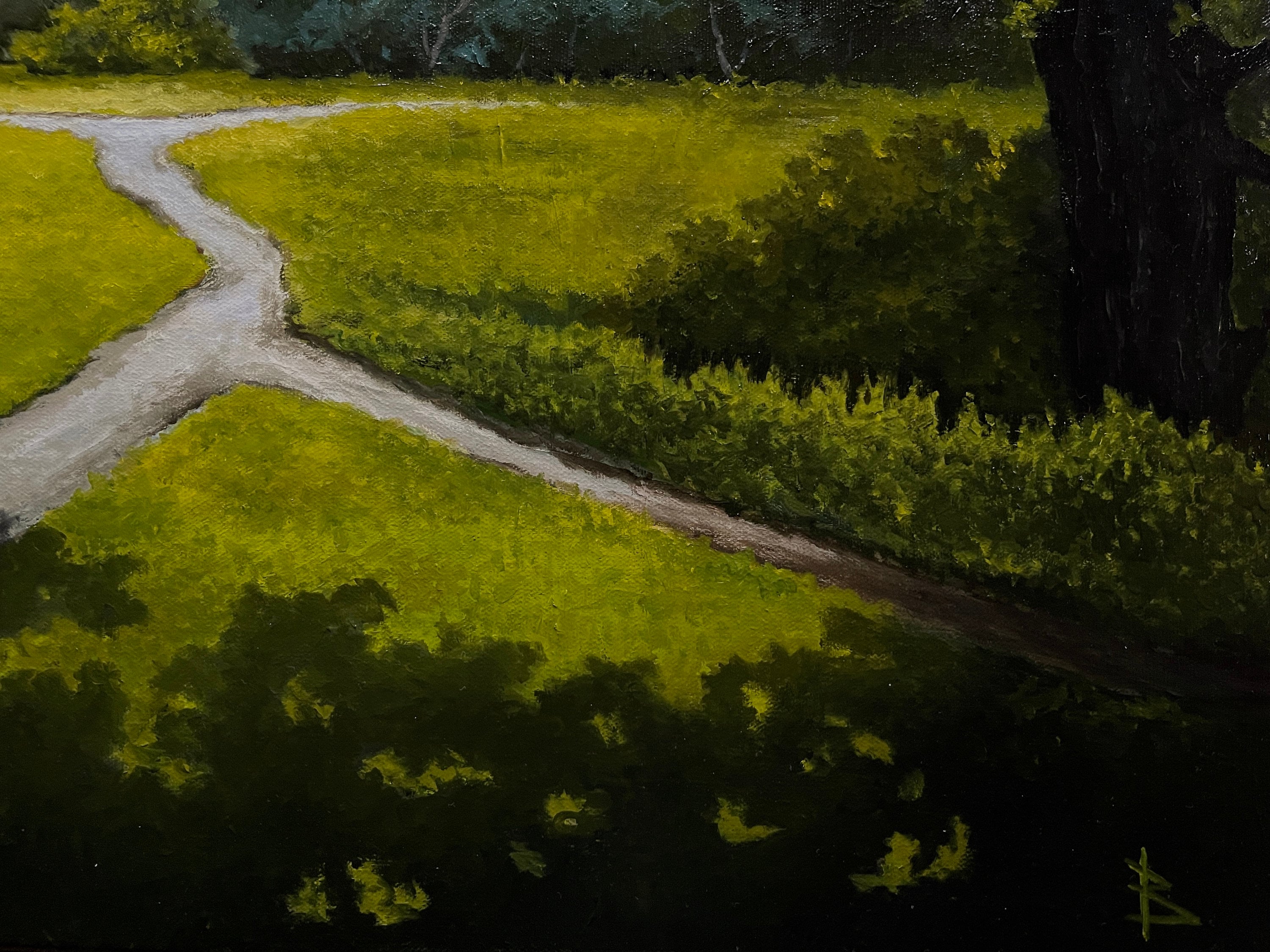 Path, Oil Painting, Classic Landscape, Oil Painting on Canvas, Oil ...