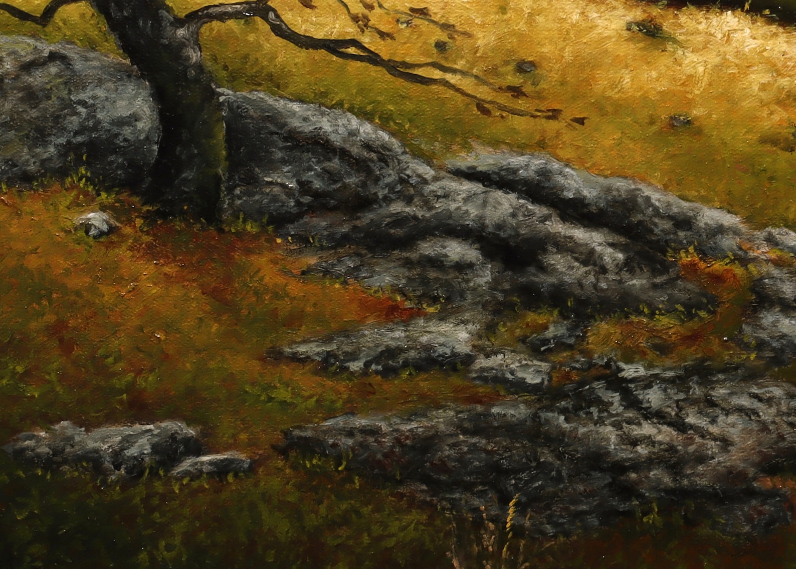 The Wind is Blowing, Oil Painting on Canvas, Classic Realism, Landscape ...