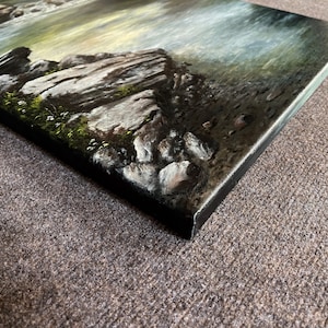 Forest Water Flow, Oil Painting on Canvas, Oil Painting Landscape ...