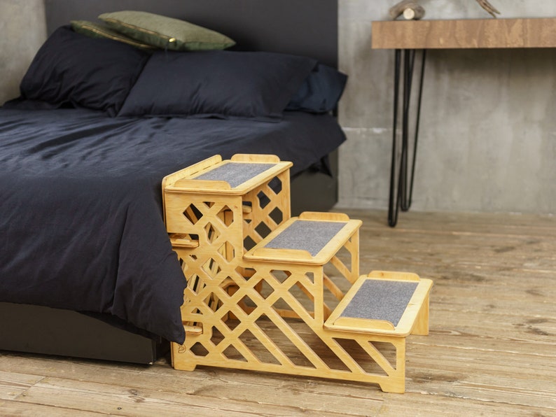 Dog Steps for Bed 17.7 Inchcarpeted Dog Stairssteps for Tall - Etsy