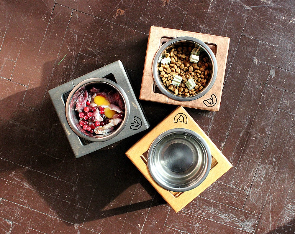 Small Dog Bowls 450 Ml Skeleton Single Stand.dog Bowl - Etsy