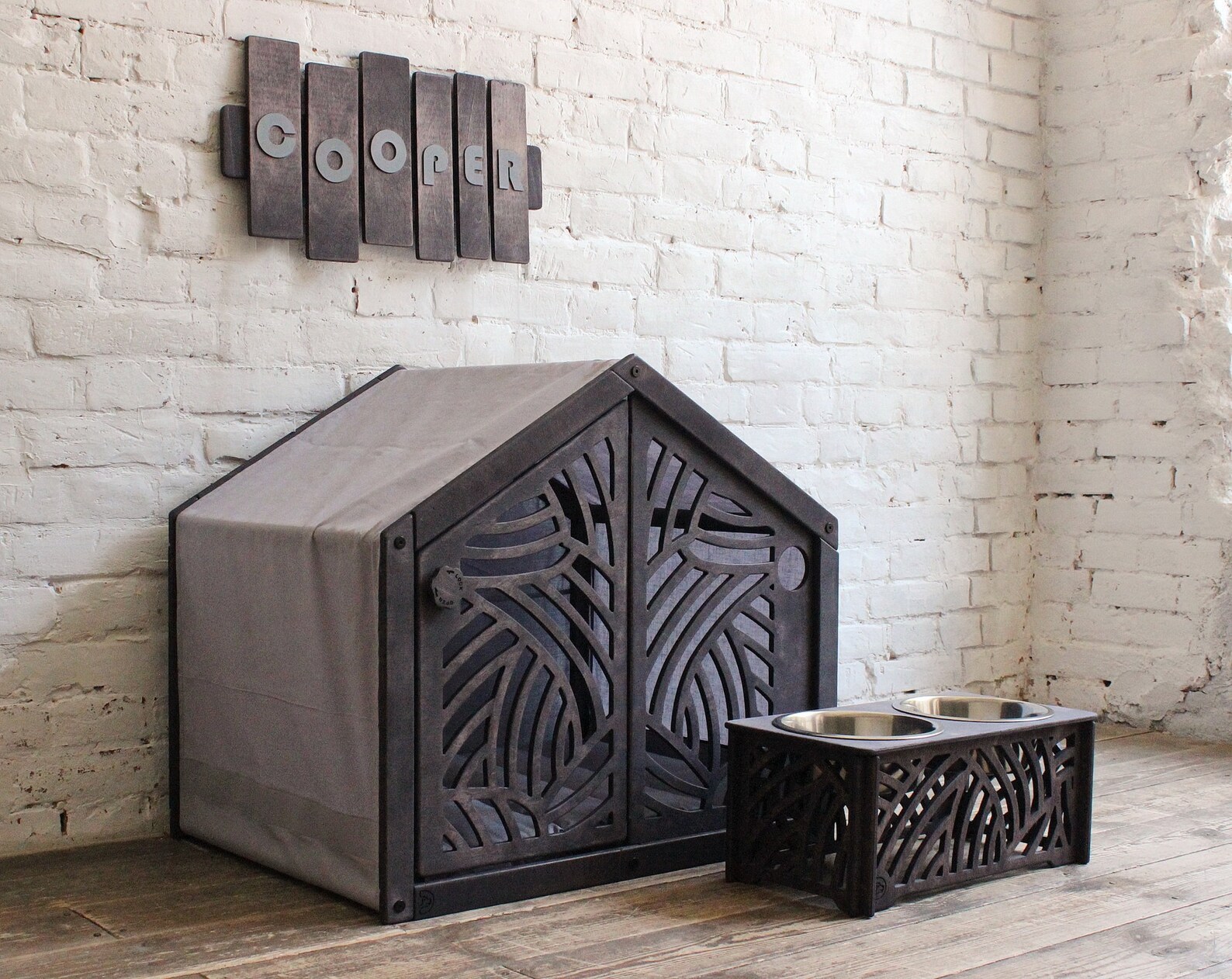 Dog Furniture Set Includes Dog House Bedpersonalized Dog Name | Etsy