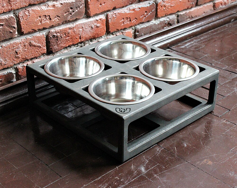 Small Dog Bowls 450 Ml Skeleton Four Bowl Stand 3.9/5.9 | Etsy