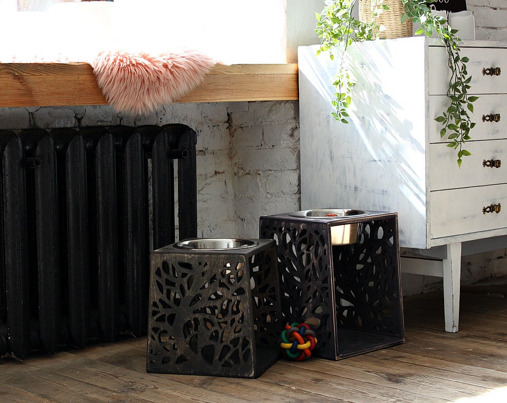 Dog bowls Raised Antique Single bowl 1700 ml. Dog bowl | Etsy