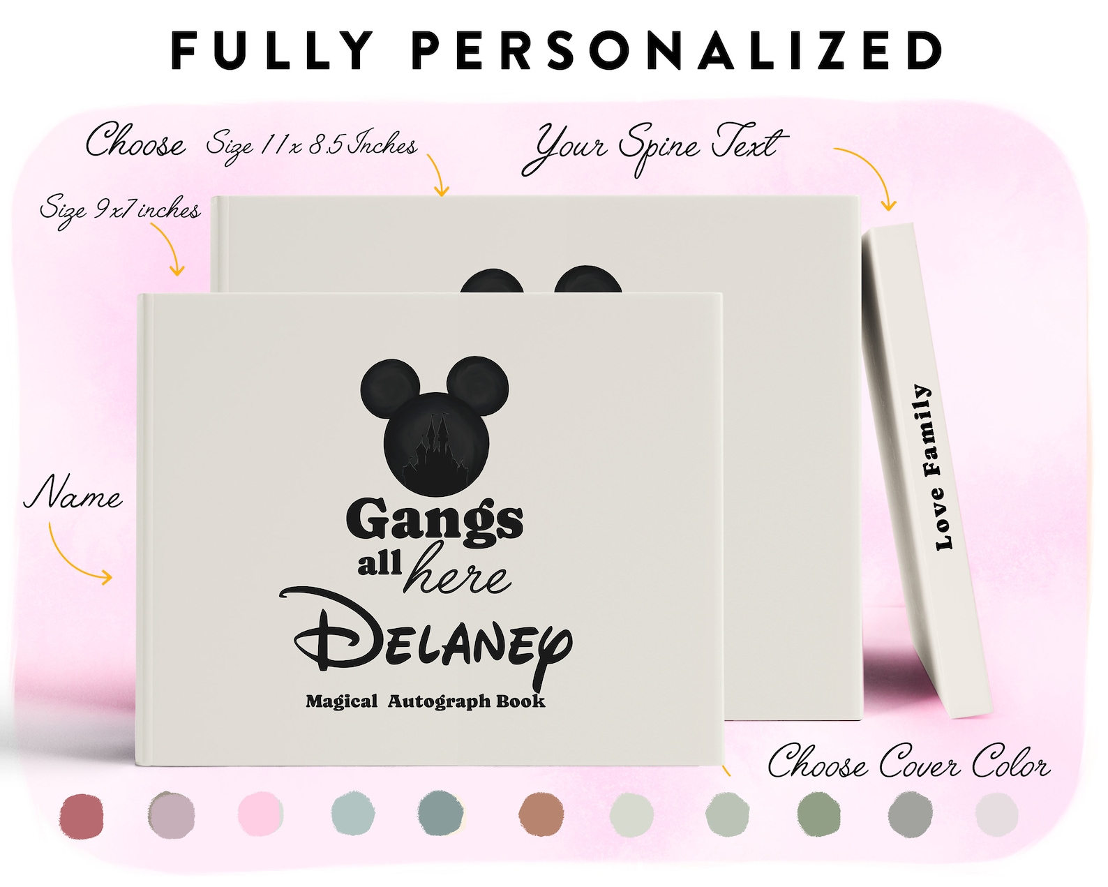 Theme Park Autograph Book: Personalized Signature Memory Diary - Etsy