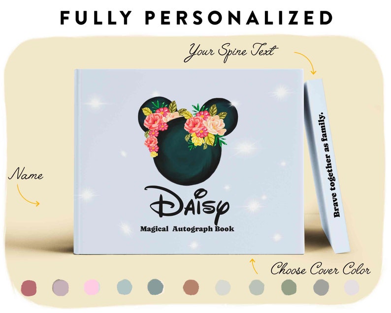 Disney Vacation Kids Autograph Book Personalized Disney World Trip - Etsy
