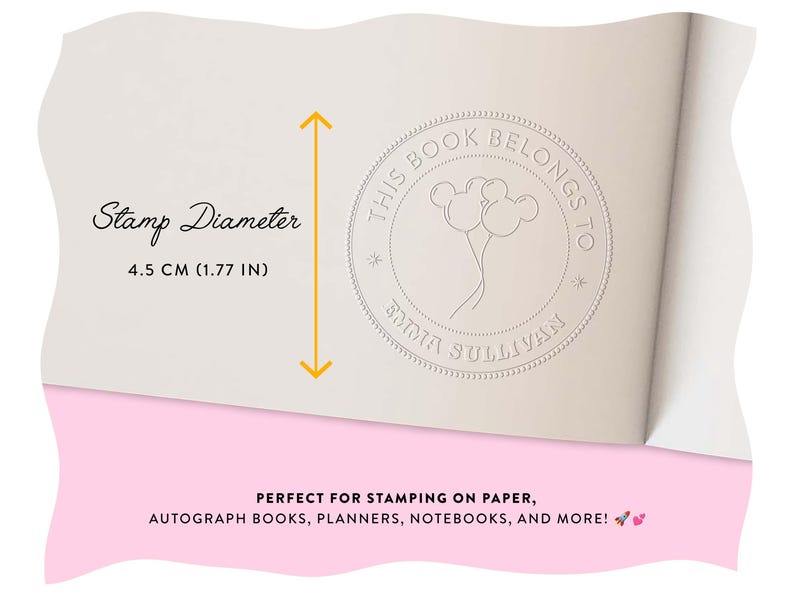 Personalized Travel Embosser: Custom Autograph Book Stamp - Etsy