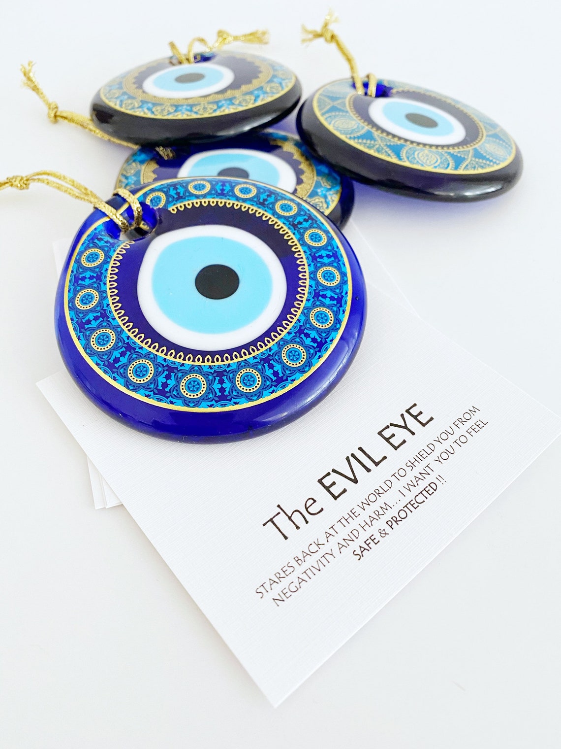 Evil Eye Bead 7cm Unique Evil Eye Bead Handpainted Evil | Etsy