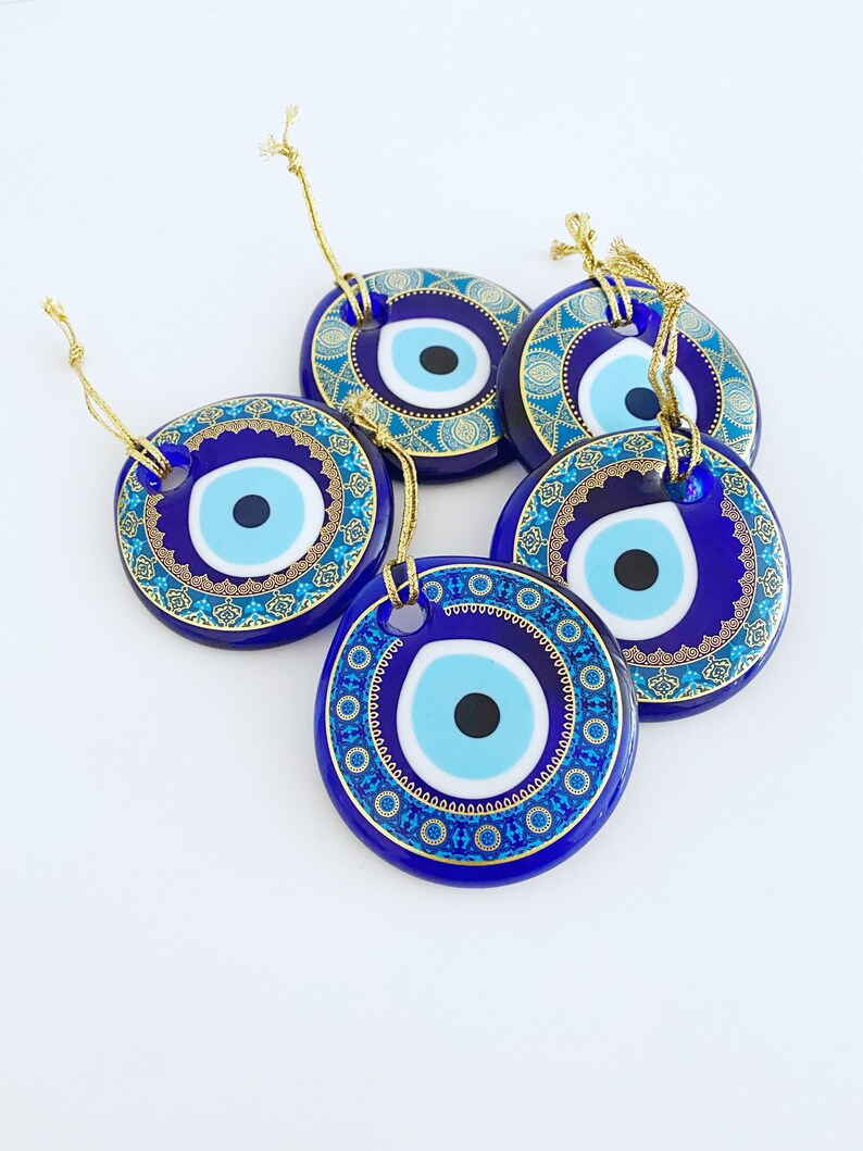 Evil Eye Bead 7cm Unique Evil Eye Bead Handpainted Evil - Etsy