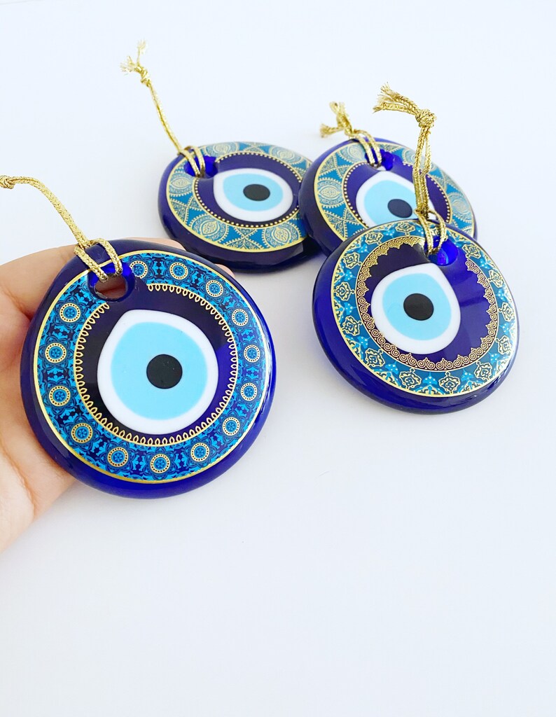 Evil Eye Bead 7cm Unique Evil Eye Bead Handpainted Evil - Etsy
