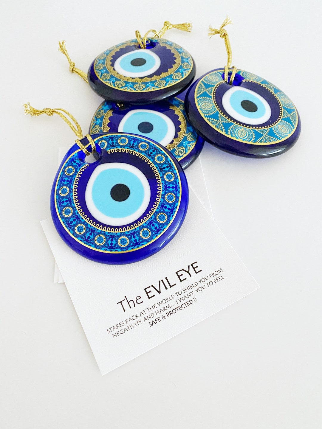 Evil Eye Bead, 7cm, Unique Evil Eye Bead, Handpainted Evil Eye, Wedding ...