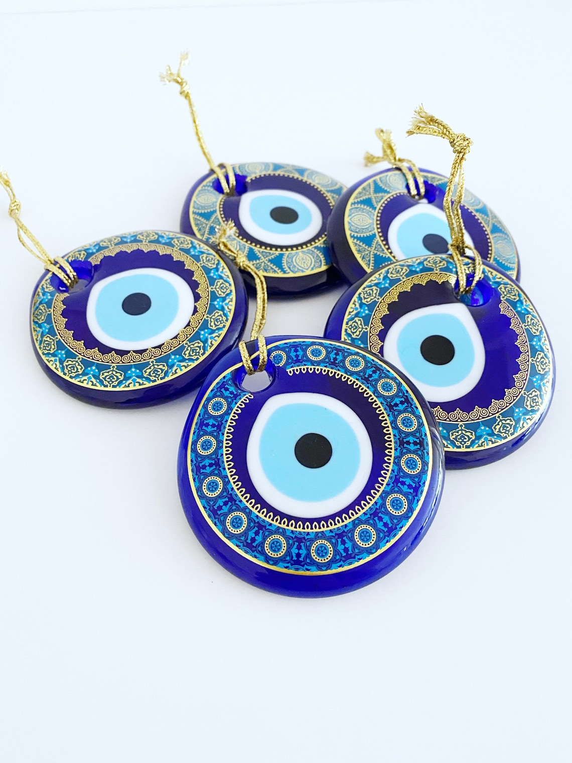 Evil Eye Bead 7cm Unique Evil Eye Bead Handpainted Evil | Etsy