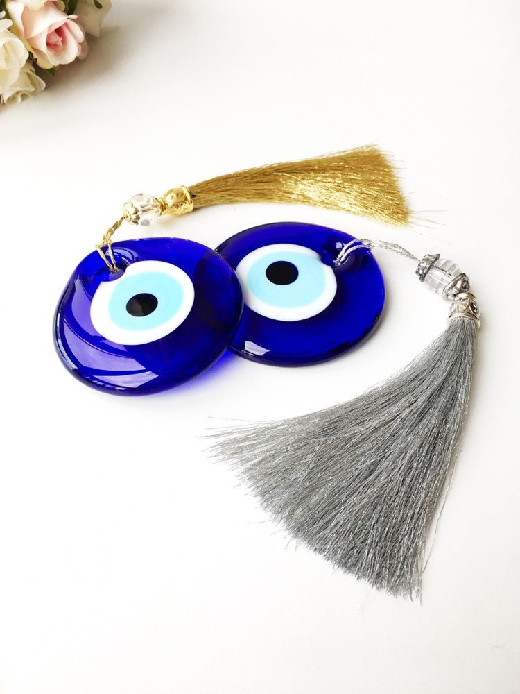 Blue evil eye beads 7cm blue wedding favors evil eye bead | Etsy