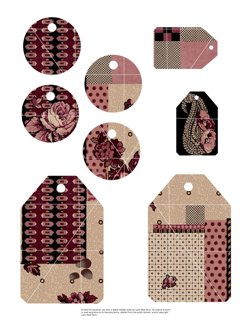 Printable Collage Pack - Victorian Tags + Ephemera to Fussy Cut ...