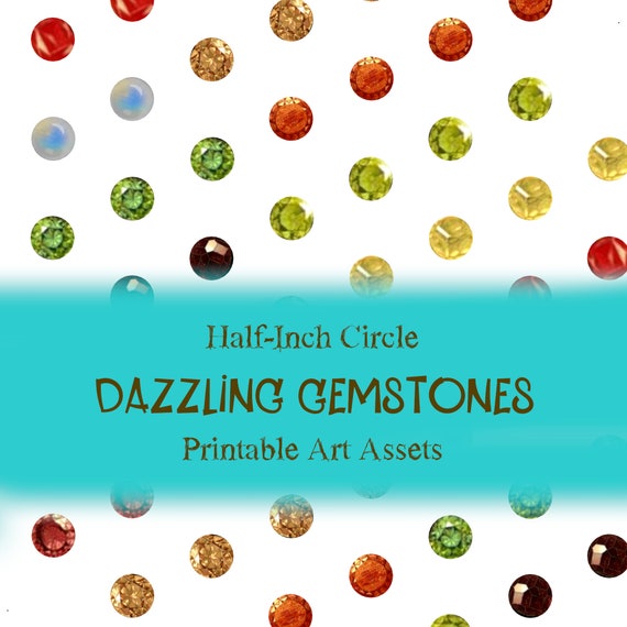 Printable Jewelry Gems 12mm Illustrated Jewels for Download - Etsy
