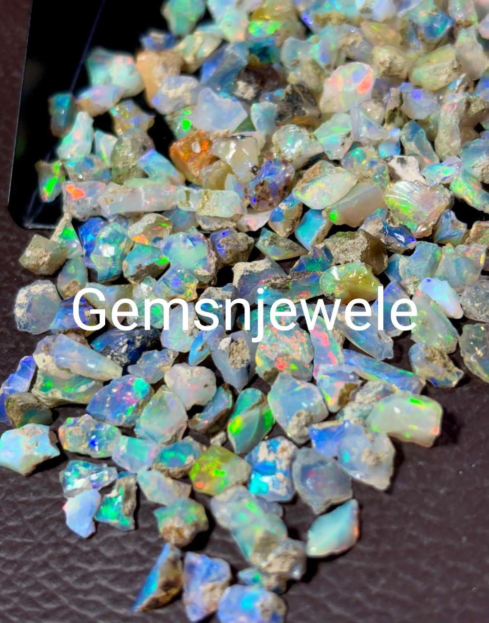 200 Pcs Opal Rough,natural Ethiopian Opal Raw,rainbow Fire Opal Size-1 ...