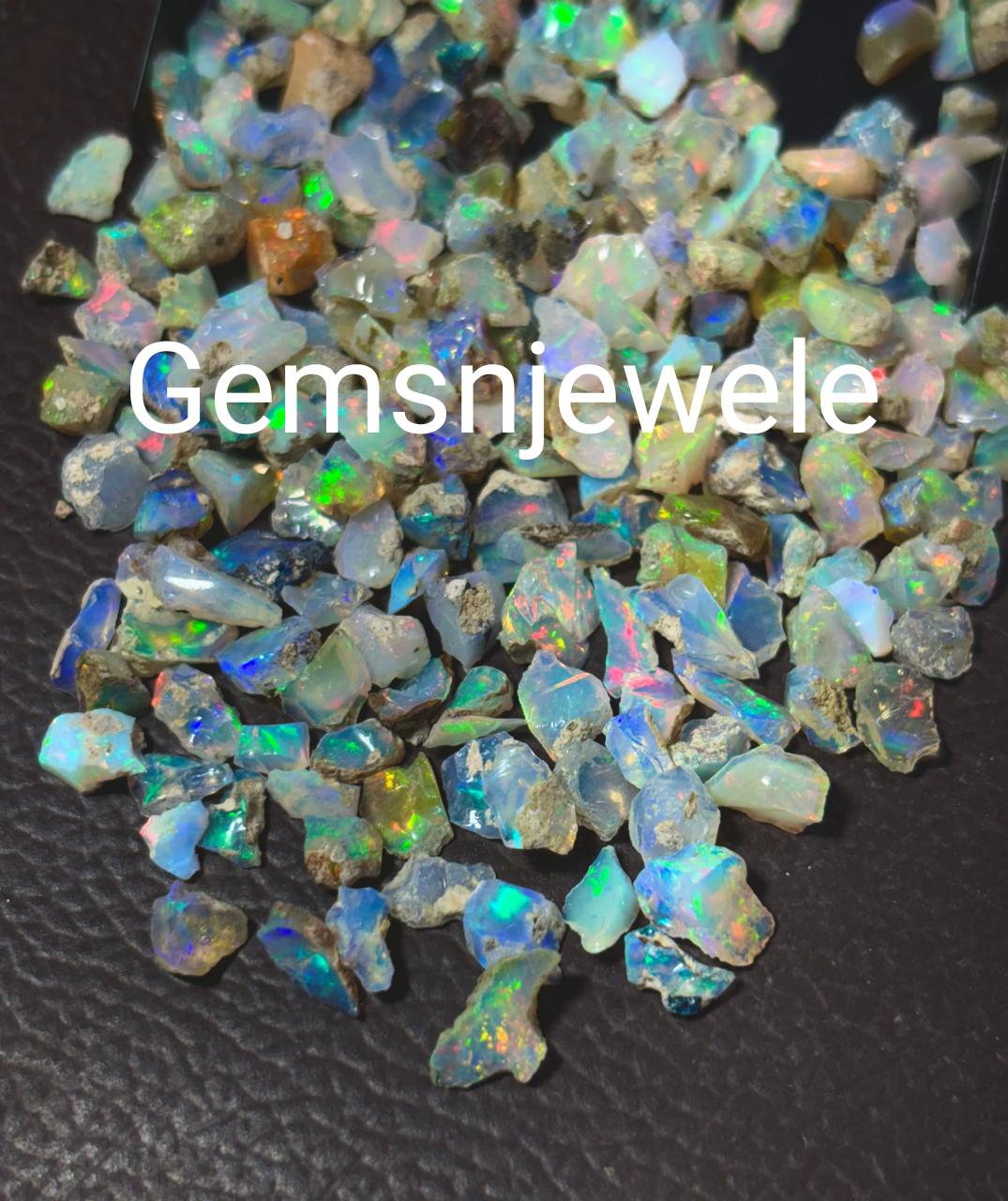 200 Pcs Opal Rough,natural Ethiopian Opal Raw,rainbow Fire Opal Size-1 ...