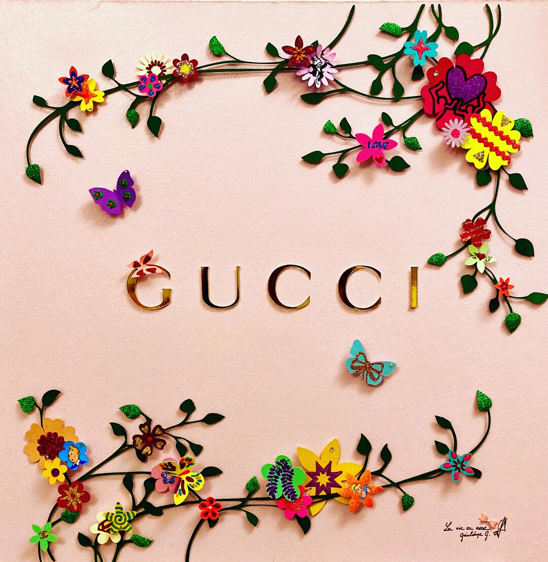 Gucci Painting Pink Background - Etsy