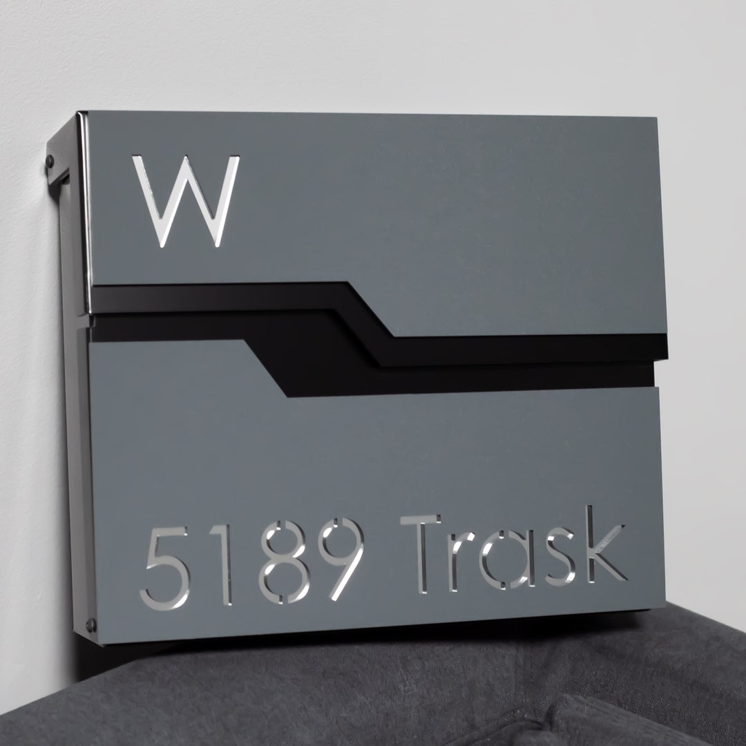 Custom Anthracite Grey Wall-mounted Letterbox - Secure, Lockable, and ...