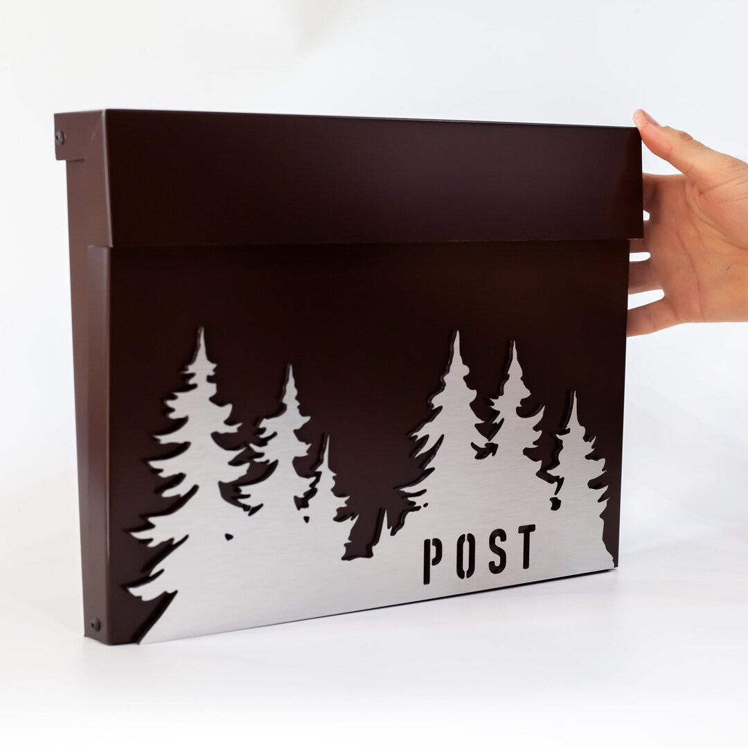 Custom Brown Wall-mounted Letterbox - Secure, Lockable, and ...