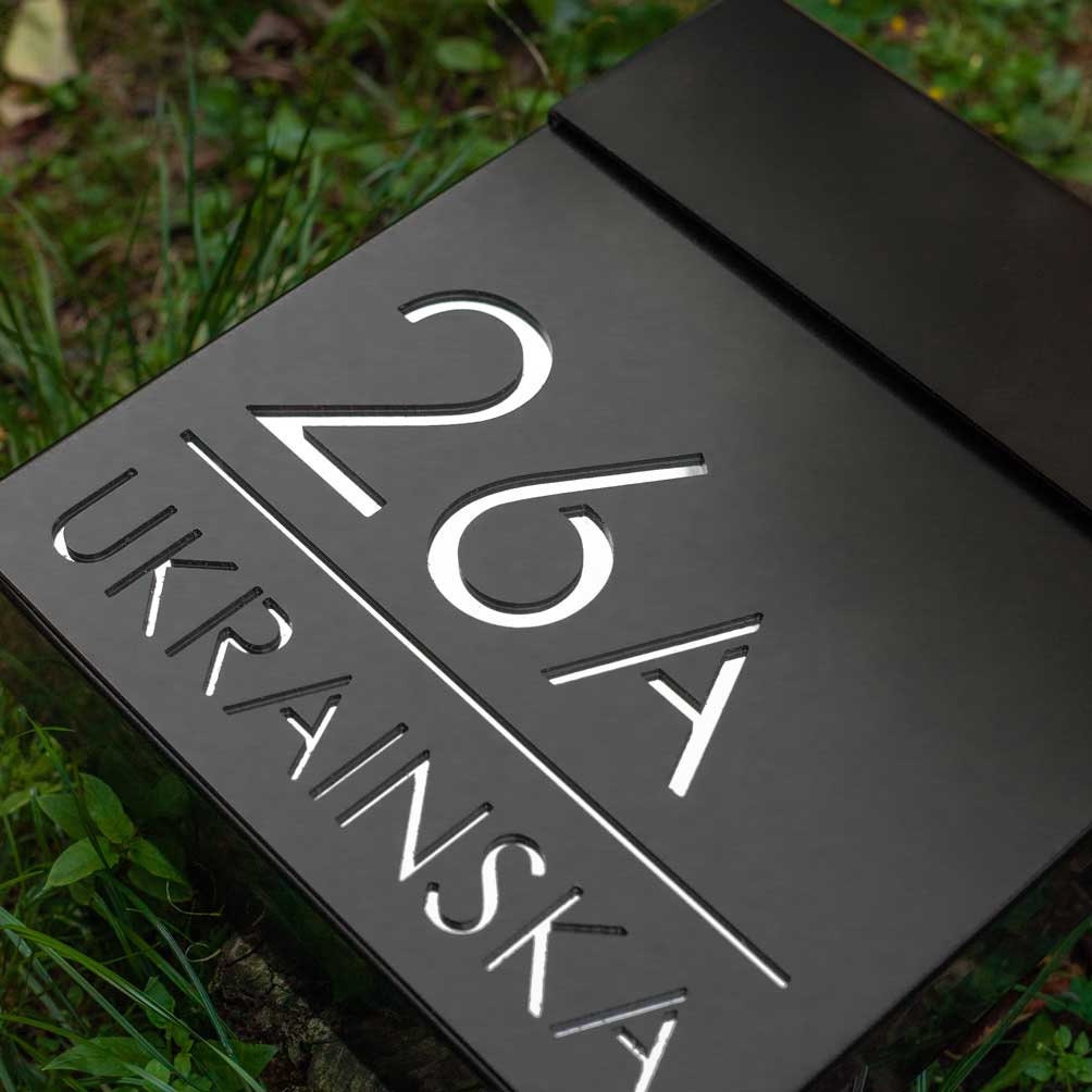 Custom Black Wall-mounted Letterbox - Secure, Lockable, and ...