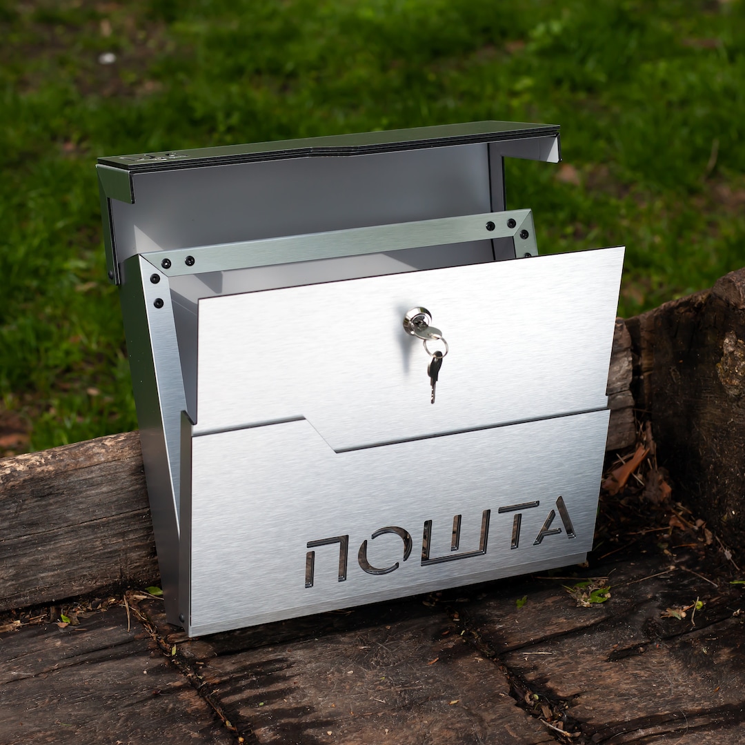Custom Silver Wall-mounted Letterbox - Secure, Lockable, and ...