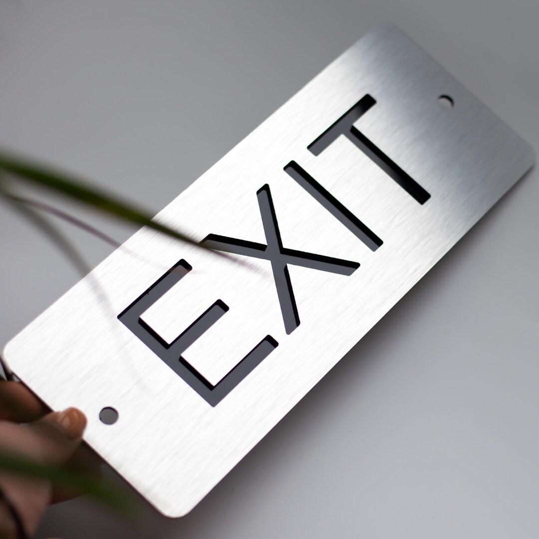 Modern EXIT Sign Made of Aluminum Composite – A Stylish Solution for ...