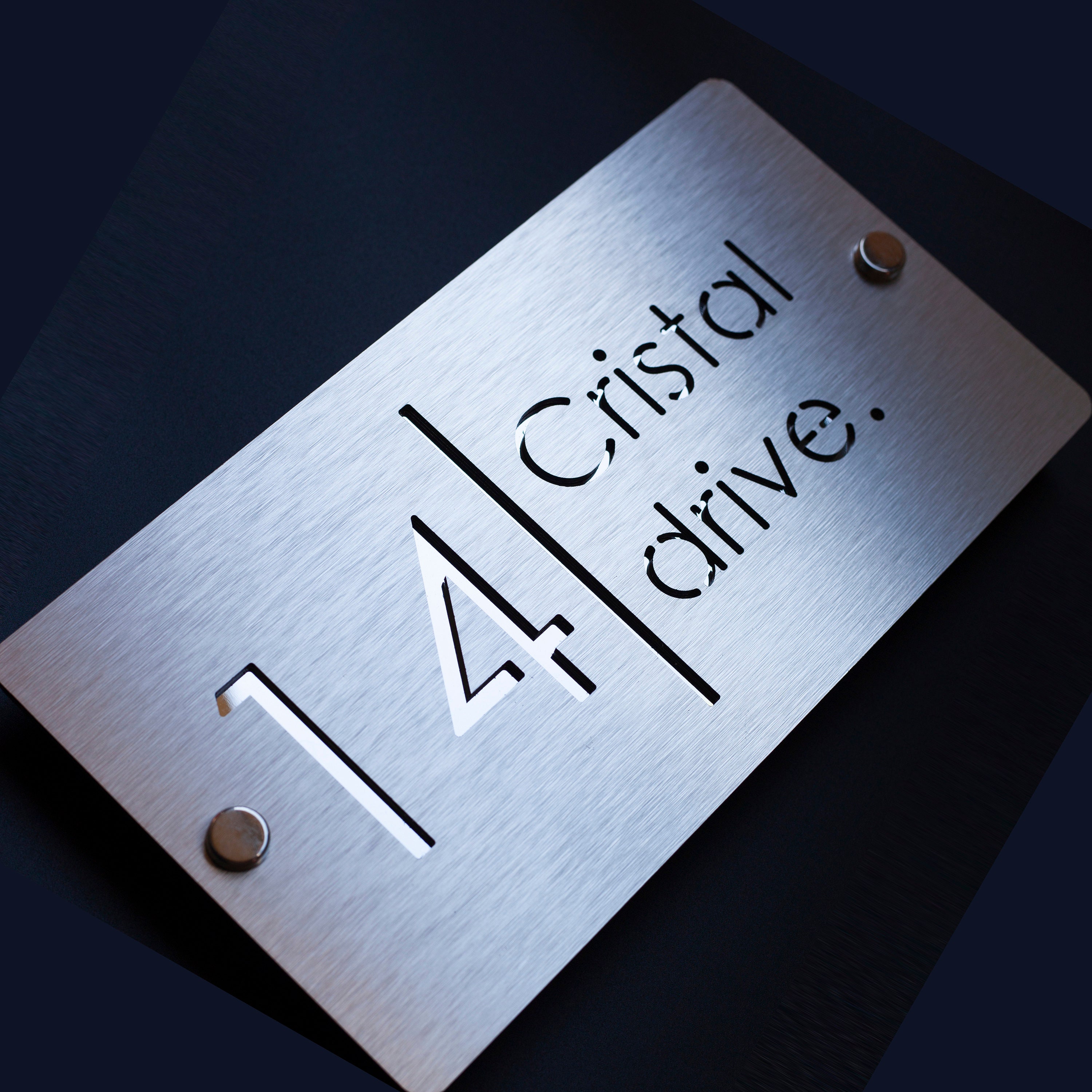 Custom Address Sign for House, Horizontal Address Plaque, Modern House ...