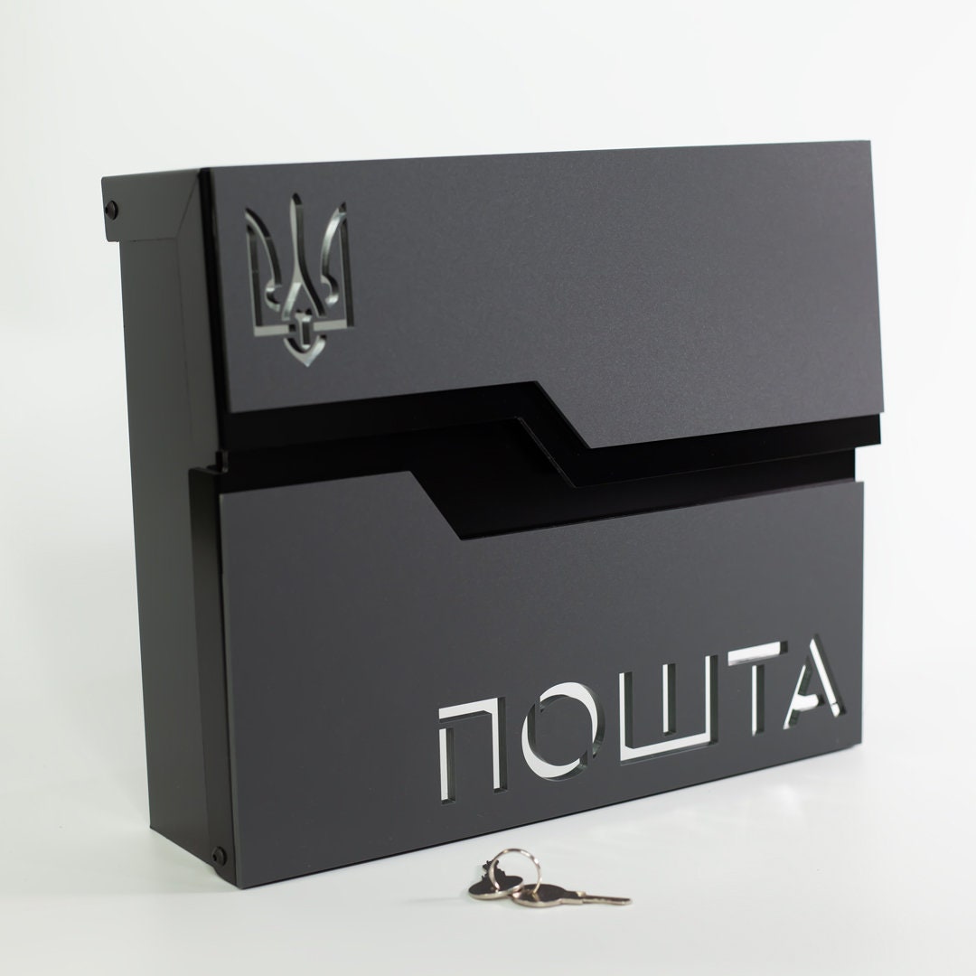 Custom Anthracite Gray Wall-mounted Letterbox Secure, Lockable, and ...