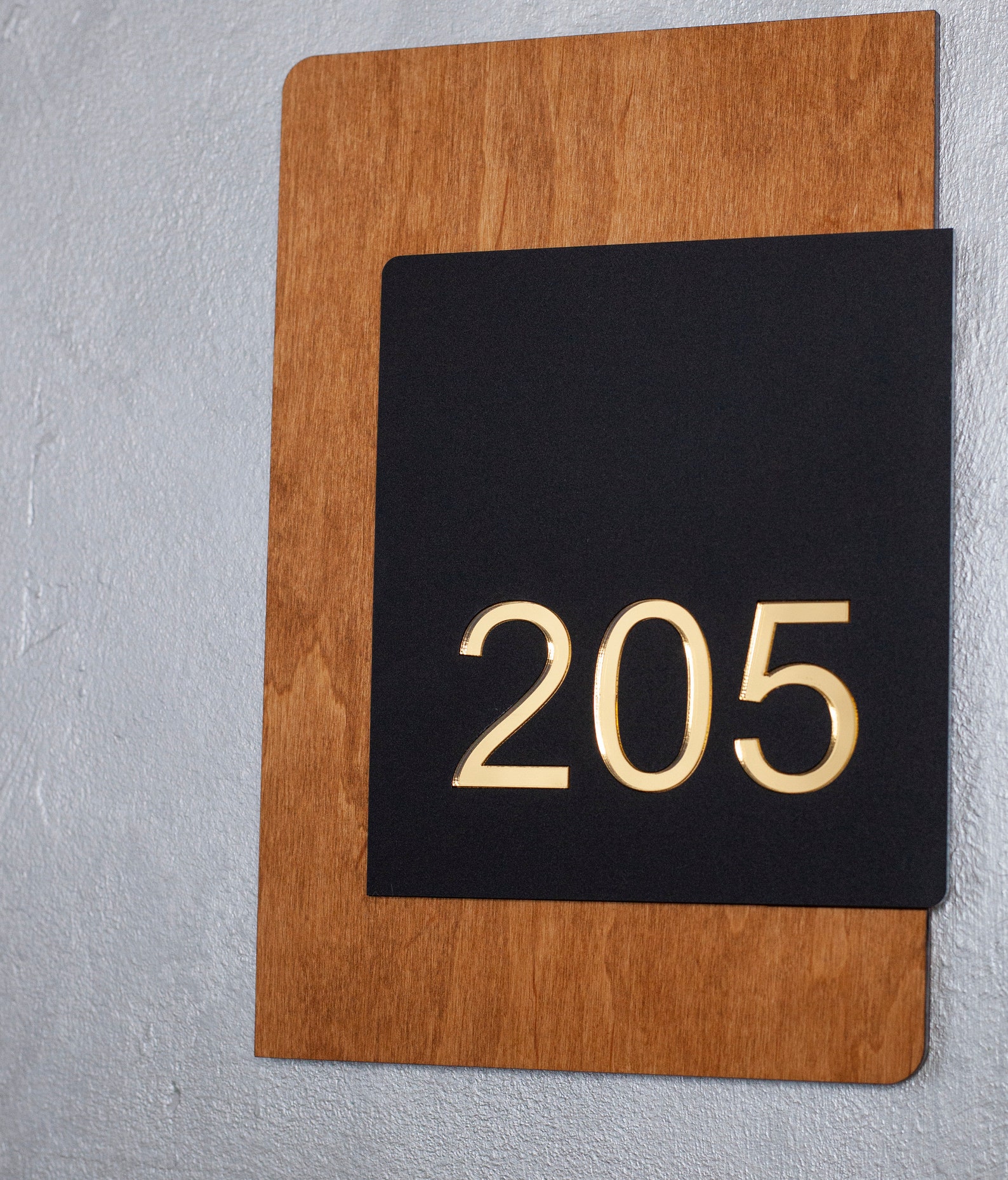 Sign for Hotel Signage Made of Wood & Acrylic, Room Number Sign ...
